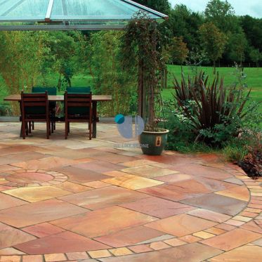 Tandur Yellow Riven Limestone Paving Slabs | We Like Stone