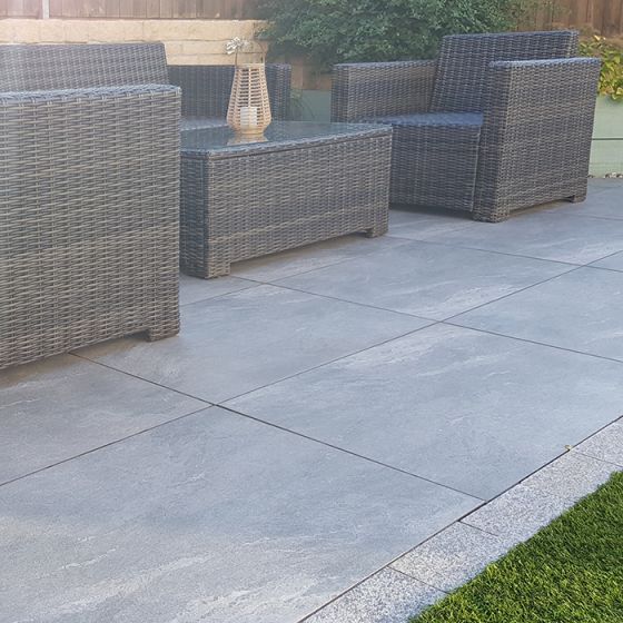 Earthcore Grey Porcelain Patio Paving Slabs Tiles at Myron Moses blog